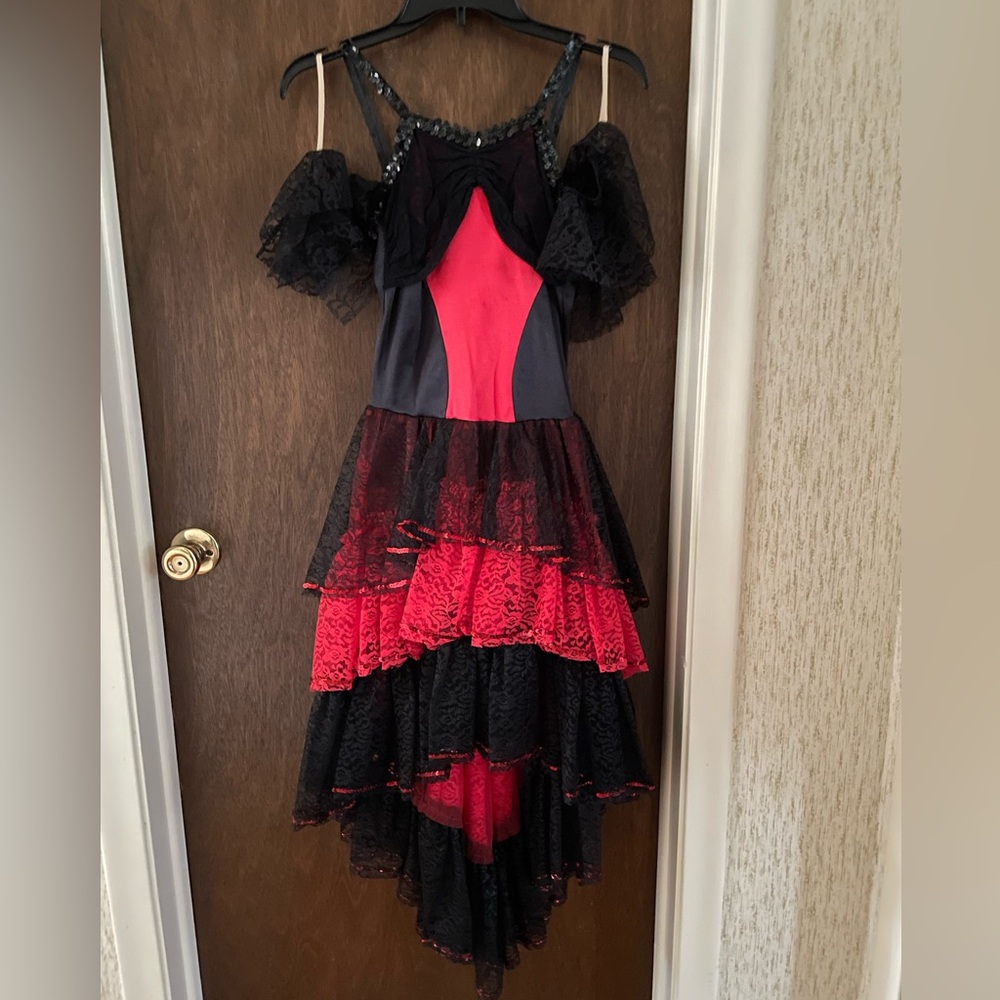 Cicci Dance Costume, Adult Size M - Red/Black “Carmen… - Gem